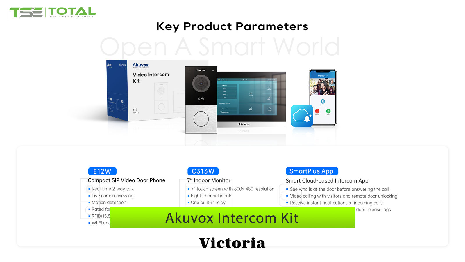 Akuvox Intercom Kit Victoria I Total Security Equipment